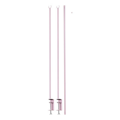URBNLIVING 250cm Metal Over Table Hanging Decoration Pink Display Rod ...