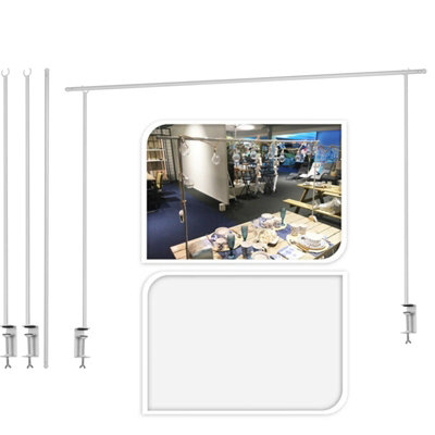 URBNLIVING 250CM METAL OVER TABLE HANGING DECORATION WHITE DISPLAY ROD ...