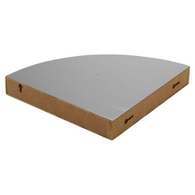 URBNLIVING 25cm Height Grey Floating Wooden Wall Mounting Corner Shelf ...