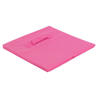 URBNLIVING 27cm Height Set Of 6 Dark Pink Collapsible Cube Storage ...