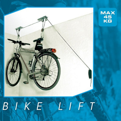 URBNLIVING 27cm Width Bike Lift Ceiling Mount Max 45Kg Bicycle Hoisting ...