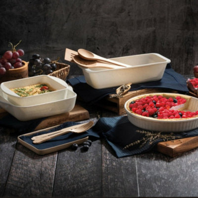 URBNLIVING 2L Clear Glass Large Square Baking Dish Set of 2