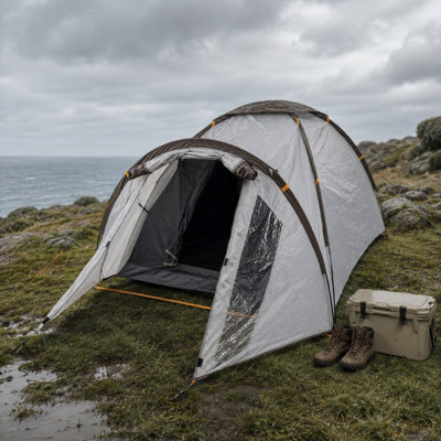 URBNLIVING 3 Person Double Layer Dome Tent with Porch and Waterproof ...
