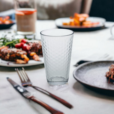 URBNLIVING 300ml 6pcs Slim Spotty Transparent Dishwasher Safe Drinking ...