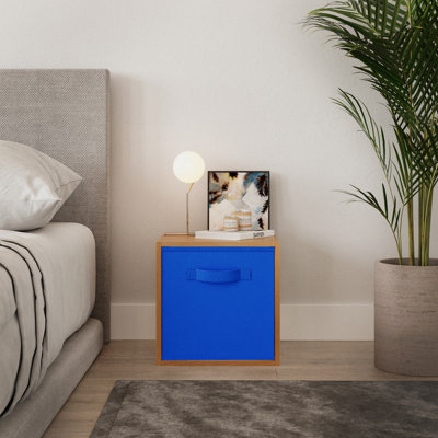 URBNLIVING 30cm Height Beech Wooden Shelves Cubes Storage Units With ...