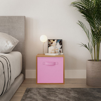 URBNLIVING 30cm Height Beech Wooden Shelves Cubes Storage Units With ...