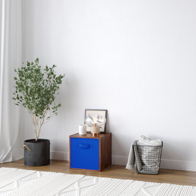 URBNLIVING 30cm Height Teak Wooden Shelves Cubes Storage Units With ...