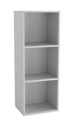 URBNLIVING 30cm Height White 3 Tier Wooden Bookcase Shelving Display ...