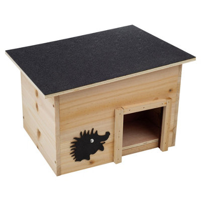 URBNLIVING 32cm Width Wooden Hedgehog Hostel Hibernation House Box with ...