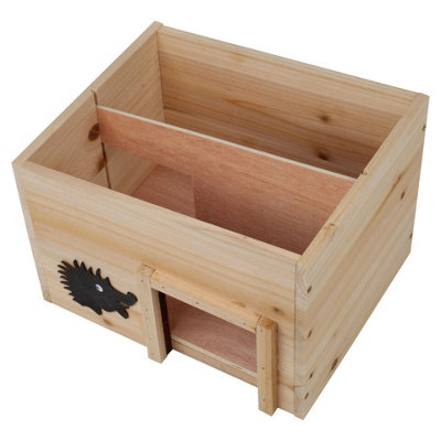 URBNLIVING 32cm Width Wooden Hedgehog Hostel Hibernation House Box with ...
