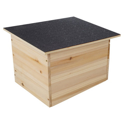 URBNLIVING 32cm Width Wooden Hedgehog Hostel Hibernation House Box with ...