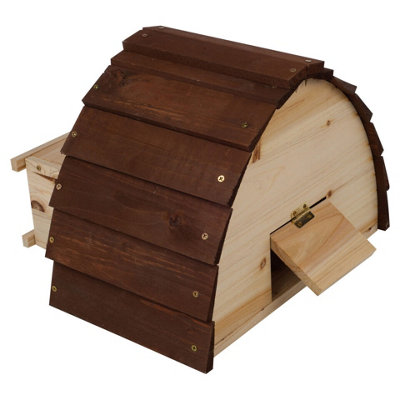 URBNLIVING 32cm Width Wooden Hedgehog Hotel Hibernation House Box with ...