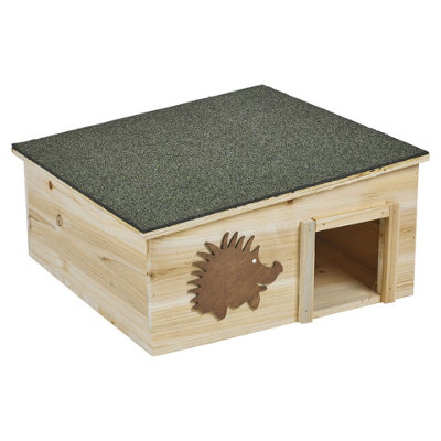URBNLIVING 32cm Width Wooden Hedgehog House Hibernation House Box with ...