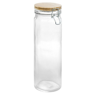 URBNLIVING 33cm Height 2L Tall Spaghetti Glass Storage Jars