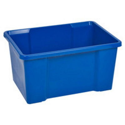 URBNLIVING 33cm Height 50 Litre Dark Blue Coloured Plastic Storage ...