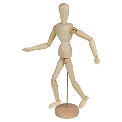 URBNLIVING 33cm Height Wooden Manikin Mannequin Adjustable Flexible ...