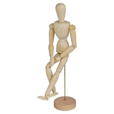 URBNLIVING 33cm Height Wooden Manikin Mannequin Adjustable Flexible ...