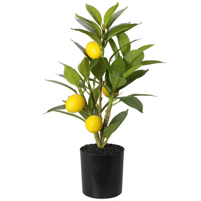 URBNLIVING 36cm Height Artificial Citrus Lemon Citron Fruit Tree In Pot ...