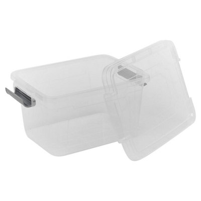 URBNLIVING 3L Food Safe Storage Boxes with Lids Handles Clip Clear Plastic