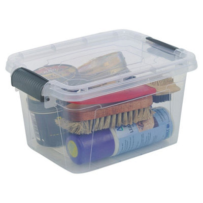 URBNLIVING 3L Food Safe Storage Boxes with Lids Handles Clip Clear Plastic