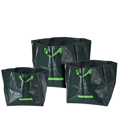 URBNLIVING 3Pcs Reusable Garden Waste Sacks Heavy Duty Bags Handles ...