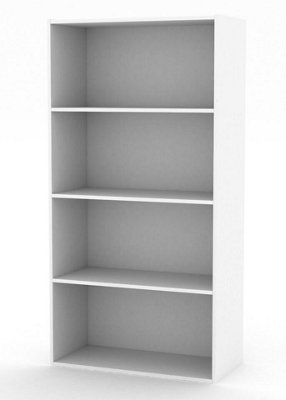 URBNLIVING 4 Tier Wide Wooden Bookcase Cupboard Storage Shelving ...