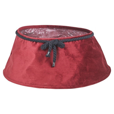 URBNLIVING 40cm Christmas Tree Plush Velvet Tree Skirt Base Red Floor ...