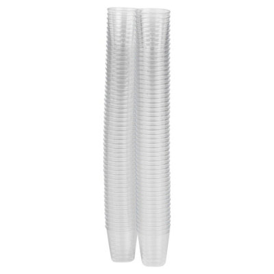 URBNLIVING 4cm Diameter 500Pcs Clear Plastic Reusable Drinking Shot ...