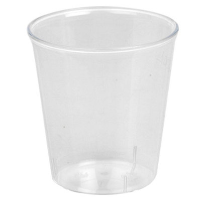URBNLIVING 4cm Diameter 500Pcs Clear Plastic Reusable Drinking Shot ...