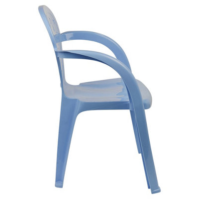 URBNLIVING 50cm Height Blue Coloured Stackable Plastic Chairs for Kids ...