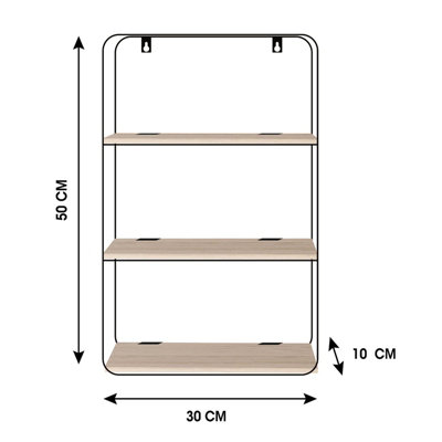 URBNLIVING 50cm Height Wall Mounted Floating Shelves Hanging Shelf ...