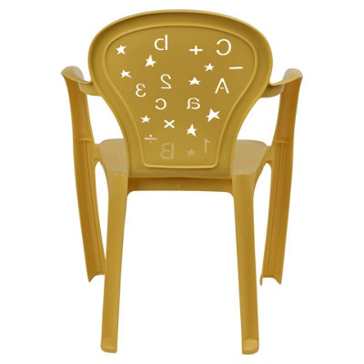 URBNLIVING 50CM HEIGHT YELLOW COLOURED STACKABLE PLASTIC CHAIRS FOR ...