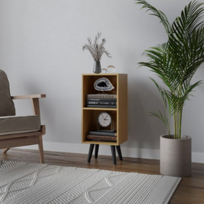 URBNLIVING 53cm Height 2 Tier Beech Wooden Storage Cube Bookcase ...