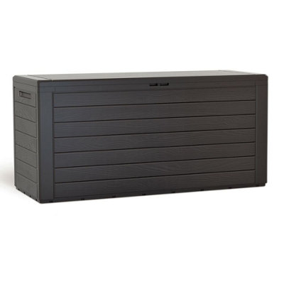 URBNLIVING 55cm Height 280L Umber Wood Design Outdoor Storage Box ...