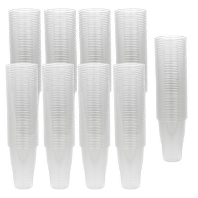 URBNLIVING 568ml 500pcs Clear Strong Plastic Full Pint Glasses ...