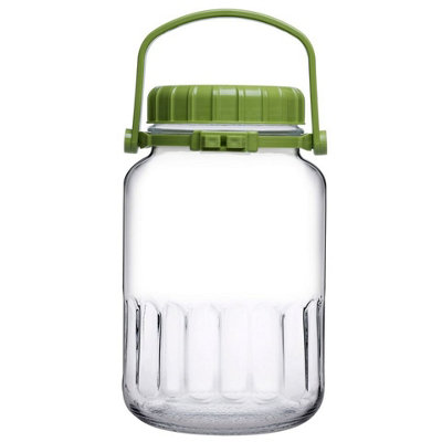URBNLIVING 5L Food Storage Glass Jar With Plastic Lid Set of 2