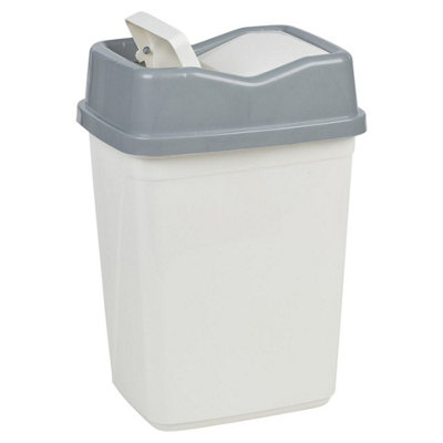URBNLIVING 5L GREY & WHITE COLOUR PLASTIC WASTE RECYCLING BIN WITH ...
