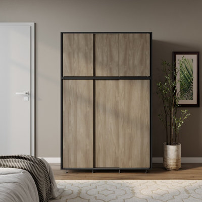 URBNLIVING 6 Sliding Doors Wardrobe Bedroom Storage Closet Clothes ...