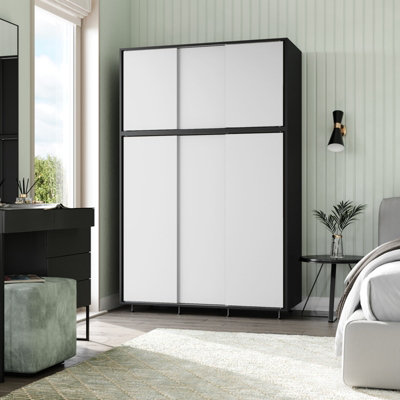 URBNLIVING 6 Sliding Doors Wardrobe Bedroom Storage Closet Clothes ...
