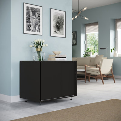 URBNLIVING 60 CM HEIGHT 2-DOOR SLIDING CHEST CABINET CLOSET STORAGE ...
