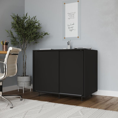 URBNLIVING 60 CM HEIGHT 2-DOOR SLIDING CHEST CABINET CLOSET STORAGE ...