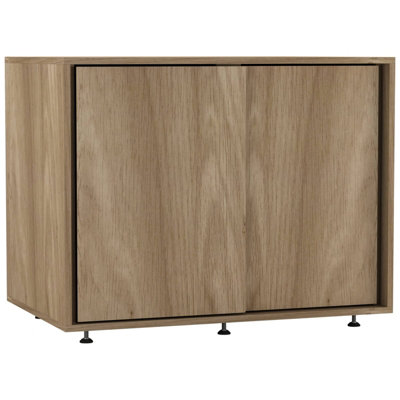 URBNLIVING 60 cm Height 2-Door Sliding Chest Cabinet Closet Storage ...