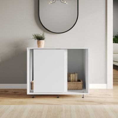 URBNLIVING 60 cm Height 2-Door Sliding Chest Cabinet Closet Storage ...