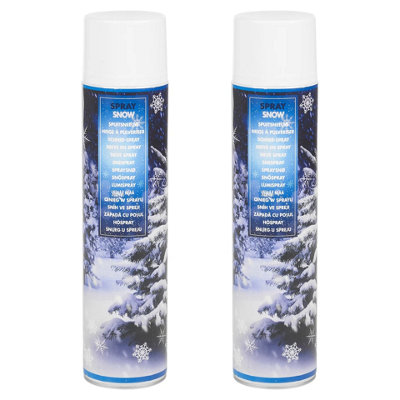 URBNLIVING 600ml Artificial Spray Snow Fake White Christmas Tree Wreath ...