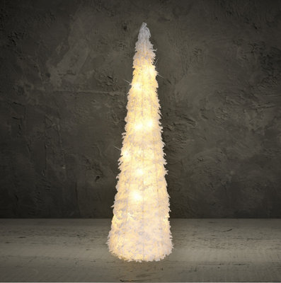 URBNLIVING 60cm LED Light Up Christmas Tree Cone Pyramids Glitter Fairy ...