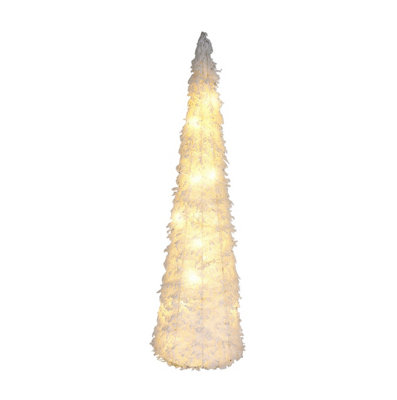URBNLIVING 60cm LED Light Up Christmas Tree Cone Pyramids Glitter Fairy ...