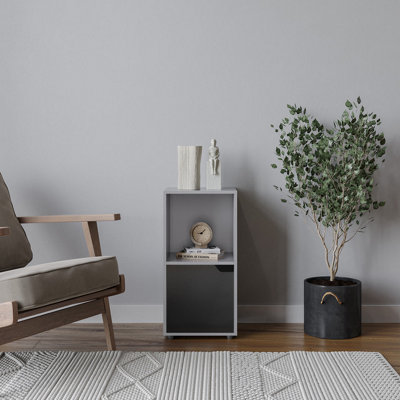 URBNLIVING 61cm Height Grey 2 Cube Bookcase Shelving Display Shelf ...
