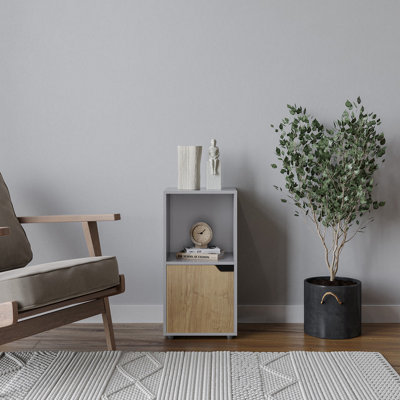 URBNLIVING 61cm Height Grey 2 Cube Bookcase Shelving Display Shelf ...