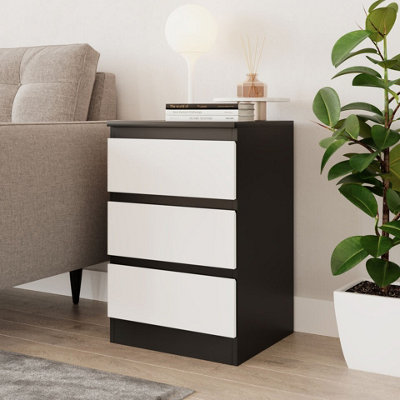 URBNLIVING 62cm Height 3 Drawers Modern Chest of Drawers Bedside Table ...