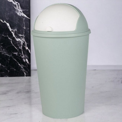 URBNLIVING 62cm Height Mint Colour 25L Push Can Bin Swing Top Lid ...